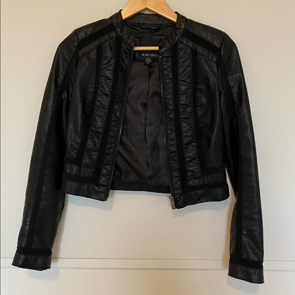 Amisu | Jackets & Coats | Leather Jacket | Poshmark